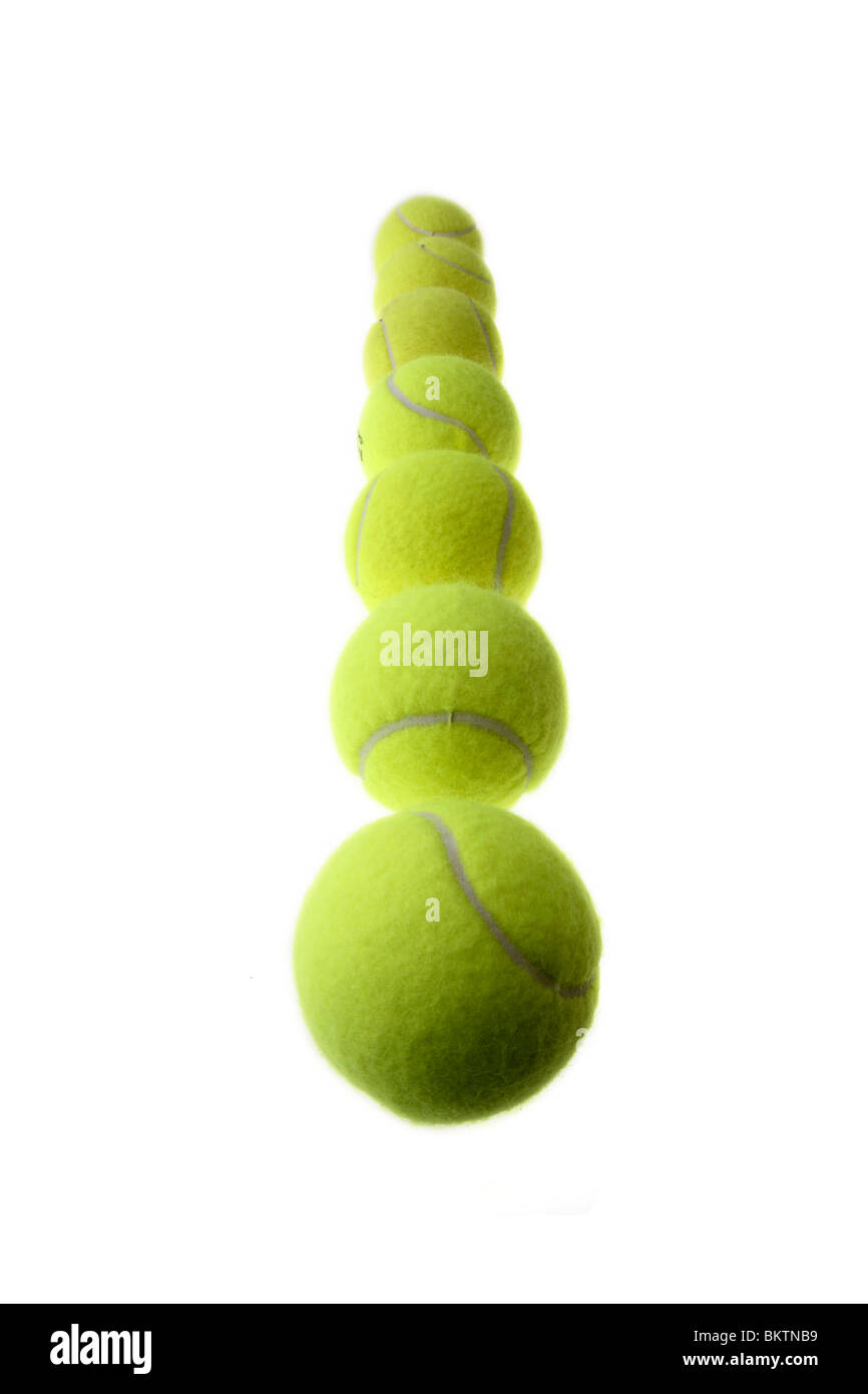 Row tennis balls hi-res stock photography and images - Alamy