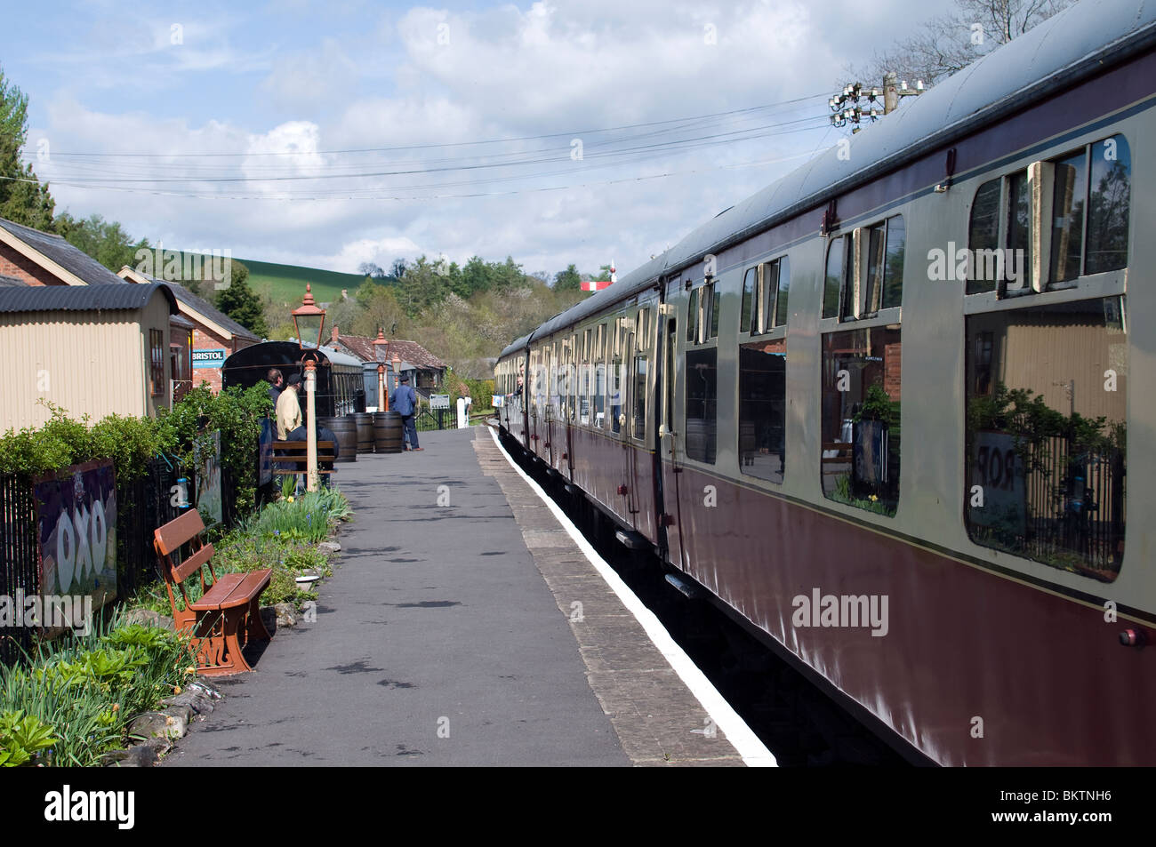 Railway carriages at Staverton station,commuters, commuting, emissions ...