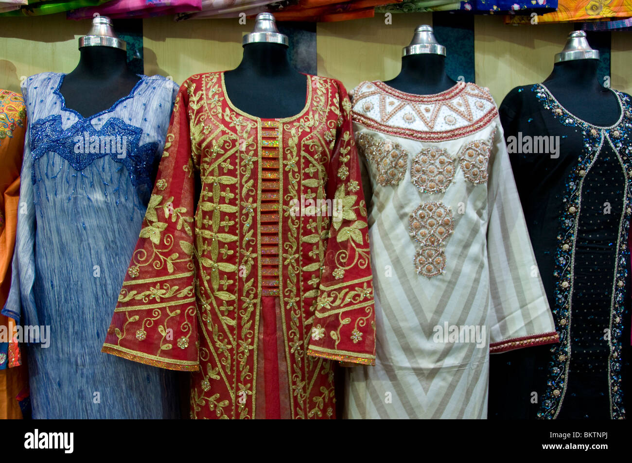 Colorful dresses on Sale in Mutrah souk Muscat Oman Stock Photo - Alamy