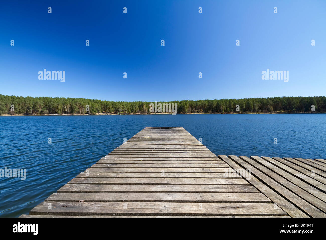 Bridge in Spring Lake Stock Photo - Alamy