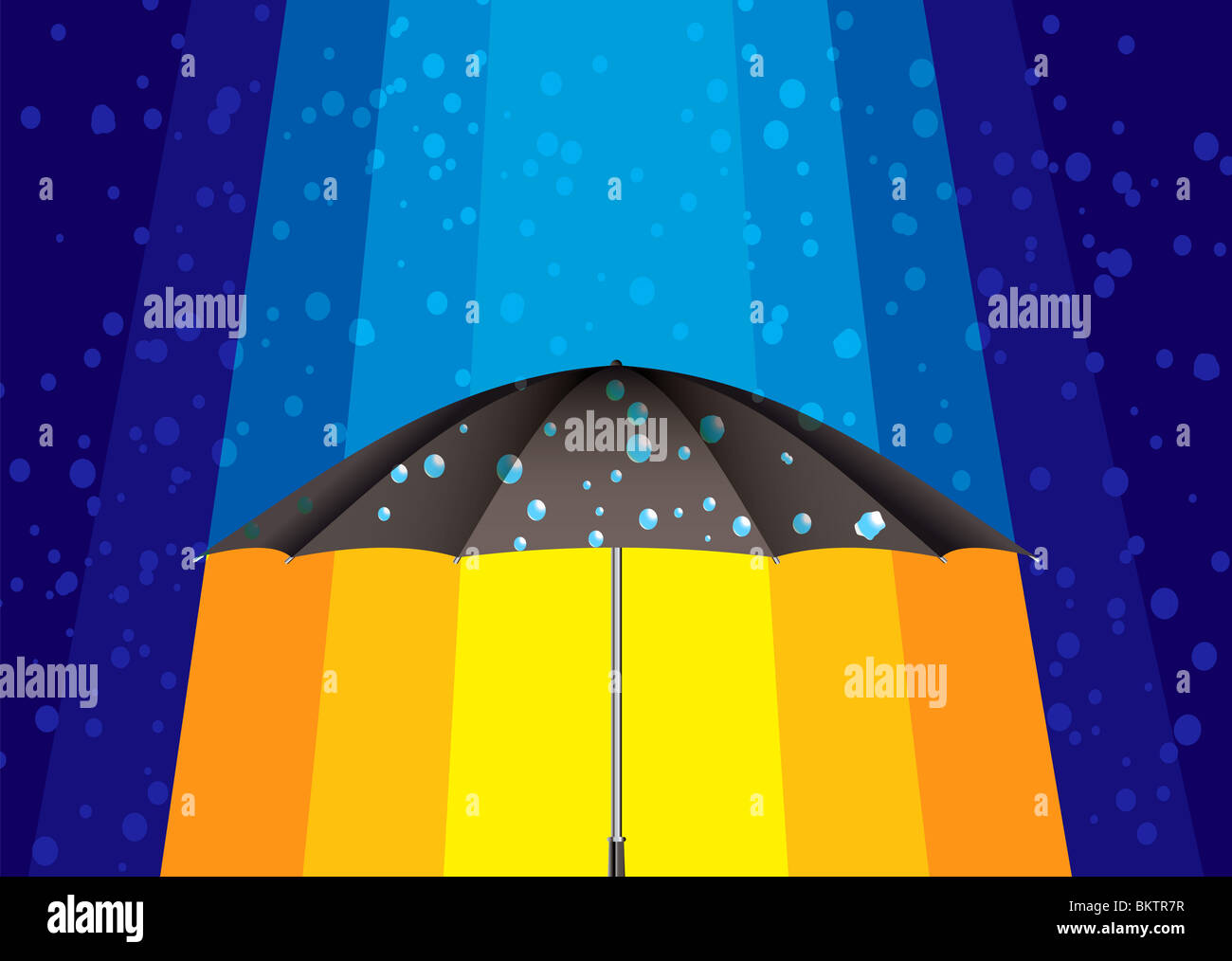 Winter rain drops background with umbrella and rays of sun Stock Photo ...