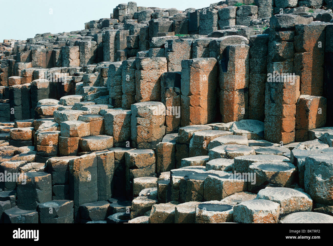 Columnar basal rock formations. Giant's Causeway, County Antrim ...