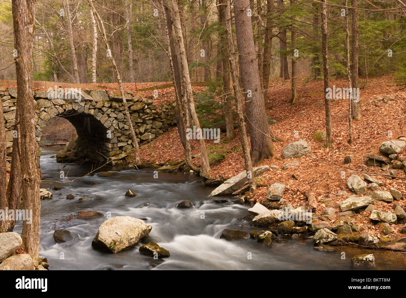 The Swift River at Gate 30, flowing toward the Quabbin Reservoir Stock ...