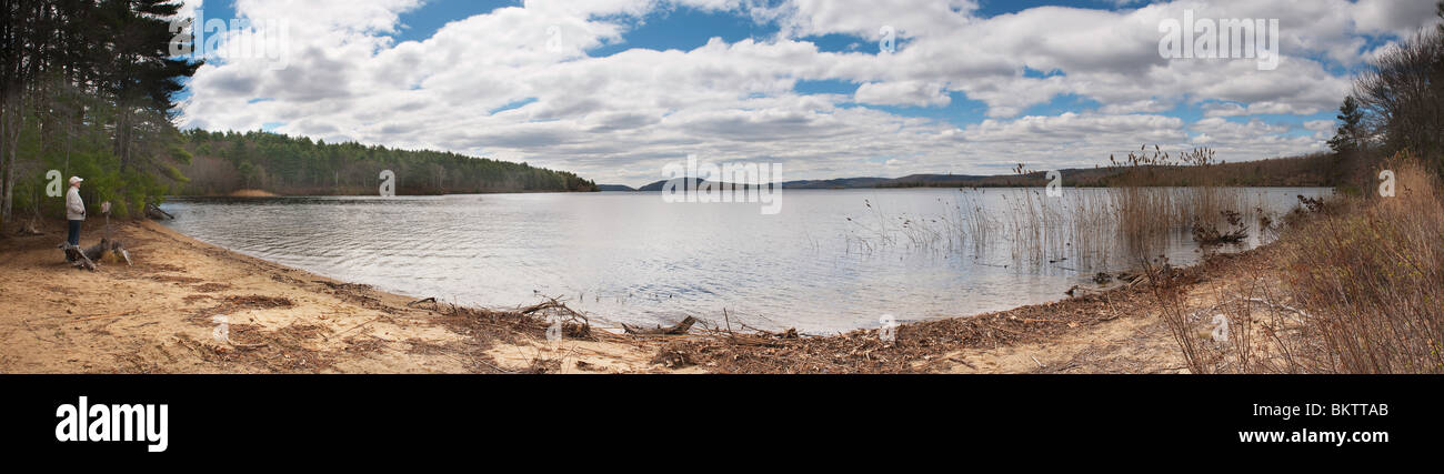 Panorama at Gate 35 of the Quabbin Reservoir, Massachusetts, source of ...