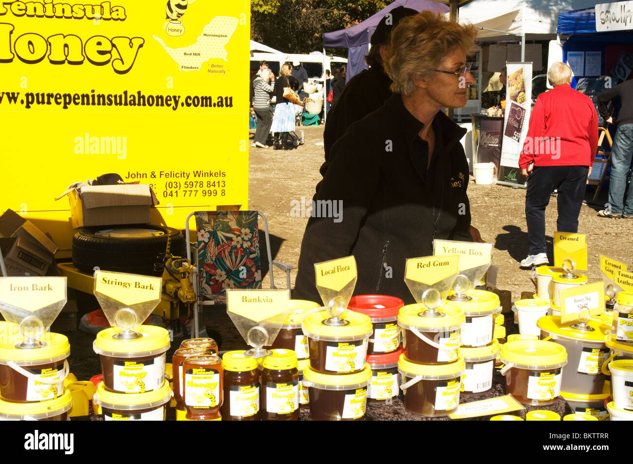 Apiarists Felicity & John Winkel at Red Hill community market ...