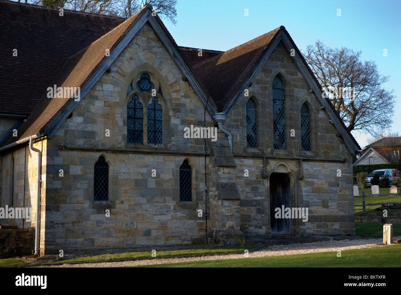 St Bartholomew's church Cross in Hand Stock Photo - Alamy