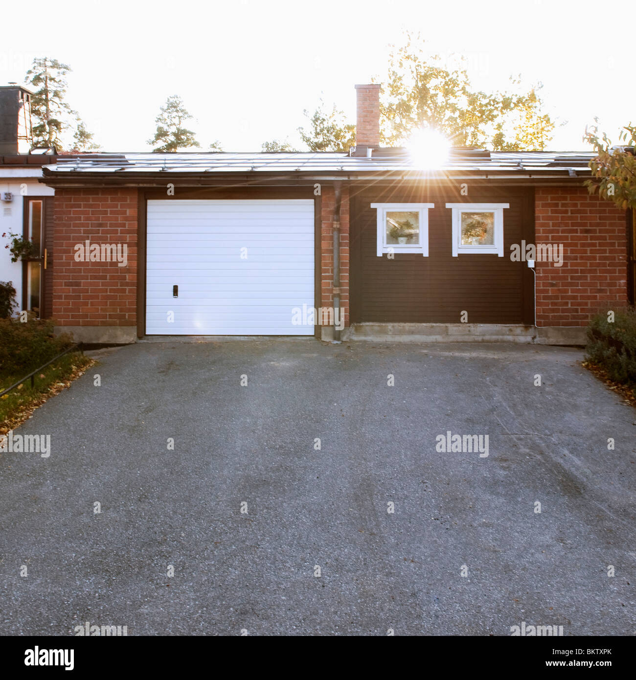 Semi detached house garage hi-res stock photography and images - Alamy