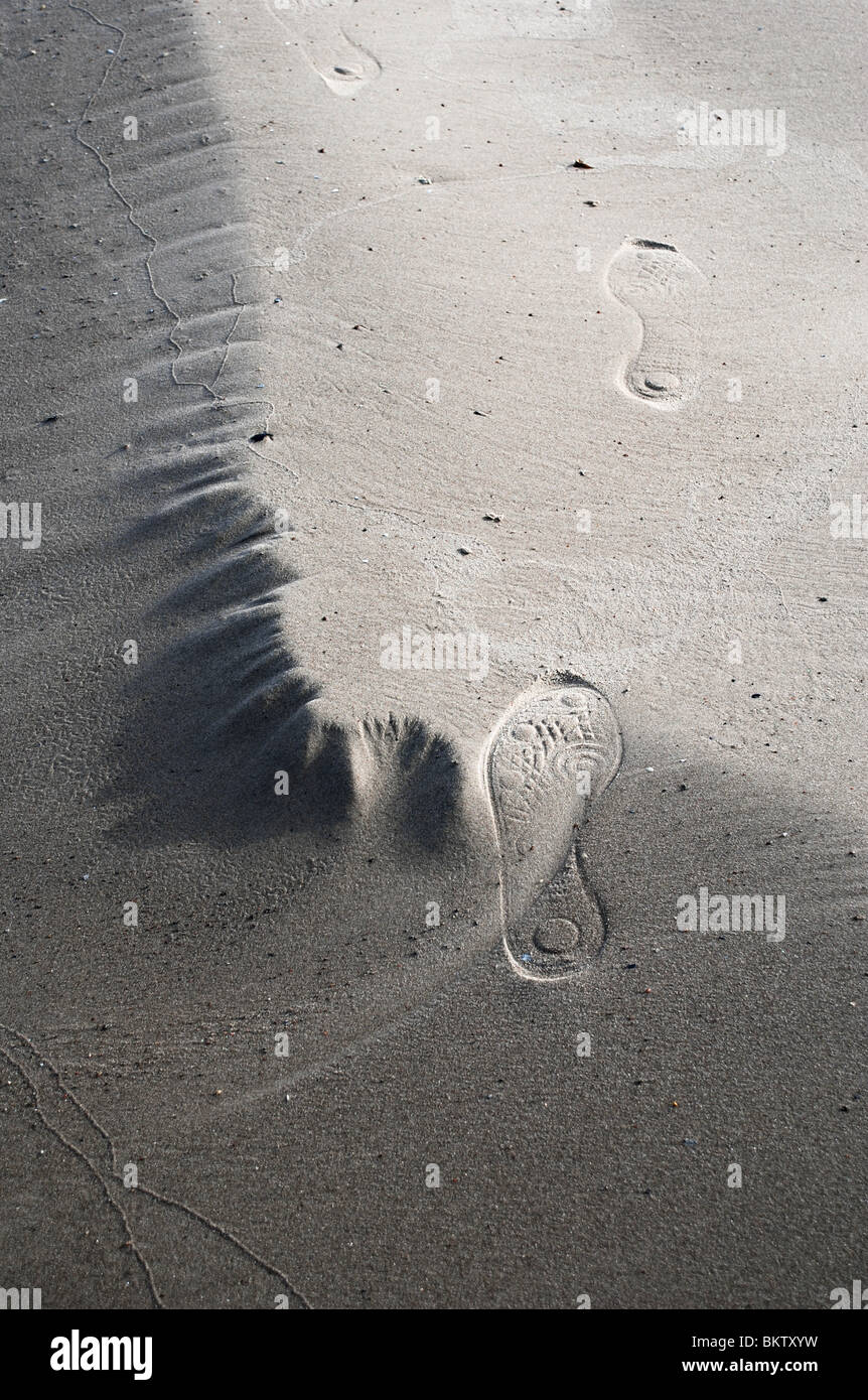 Sandy Beach With Footprints High Resolution Stock Photography and ...