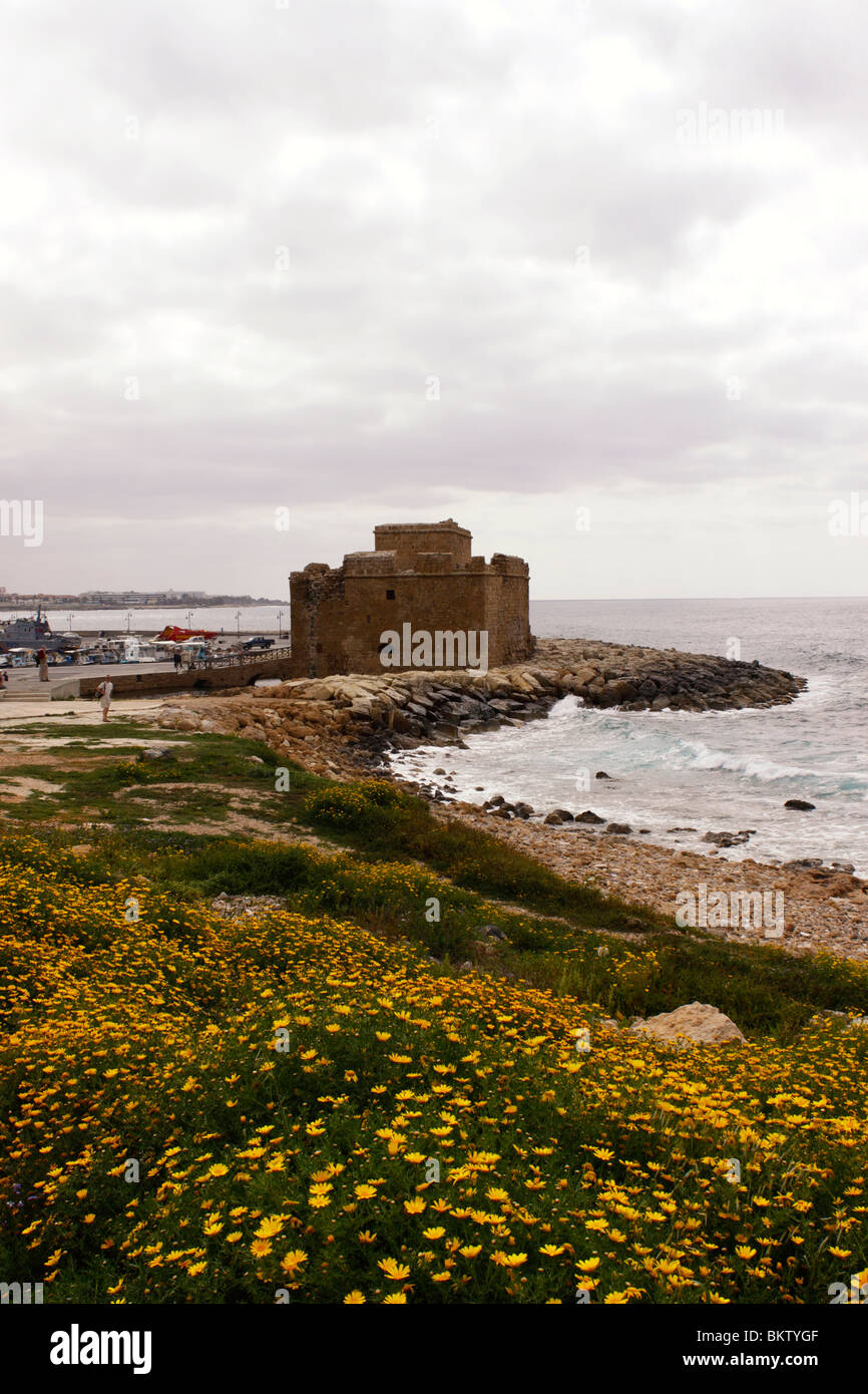 THE PICTURESQUE COASTLINE OF PAPHOS ON THE ISLAND OF CYPRUS. EUROPE ...