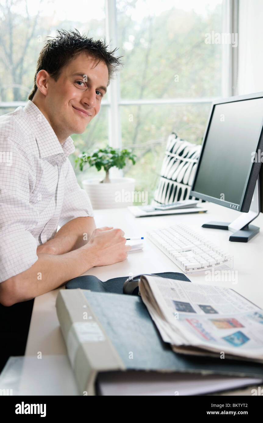 Man at work Stock Photo - Alamy