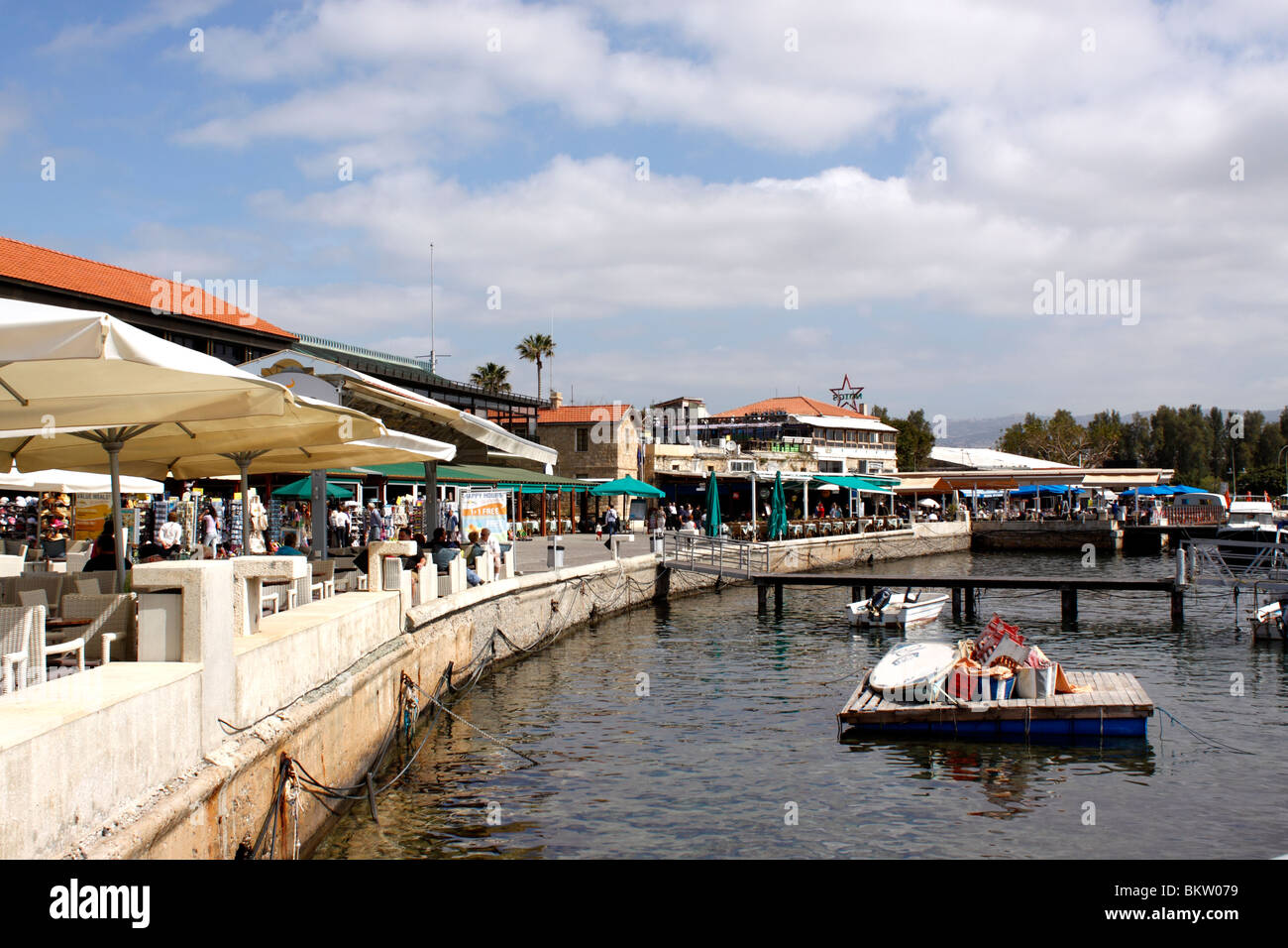 NOSTALGIC CYPRUS 2010. AL FRESCO DINING ON THE QUAYSIDE OF PAPHOS ...