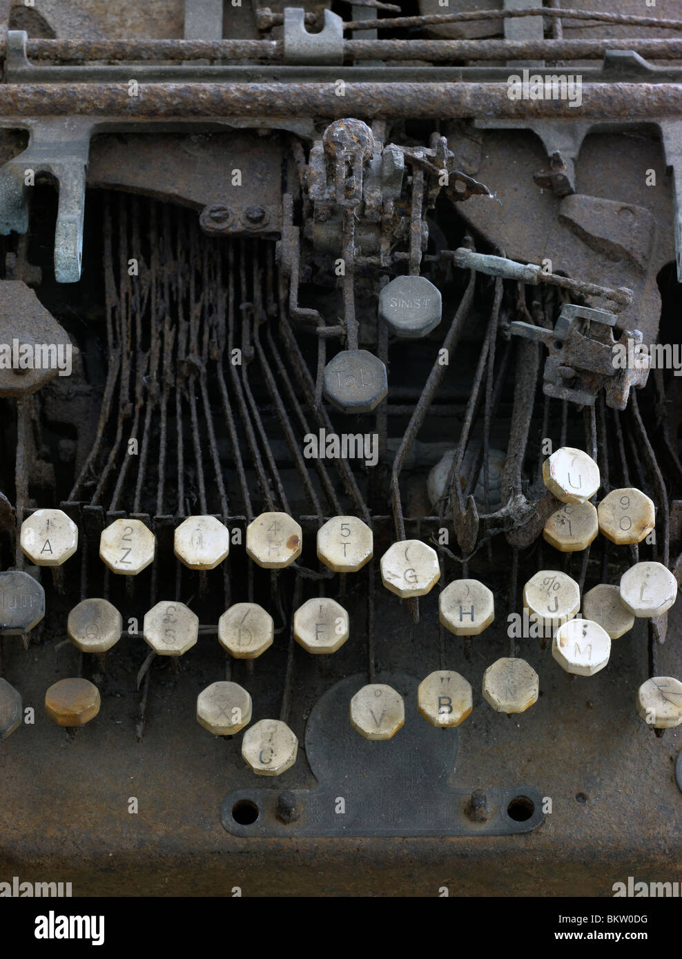 old and damaged typewriter Stock Photo - Alamy