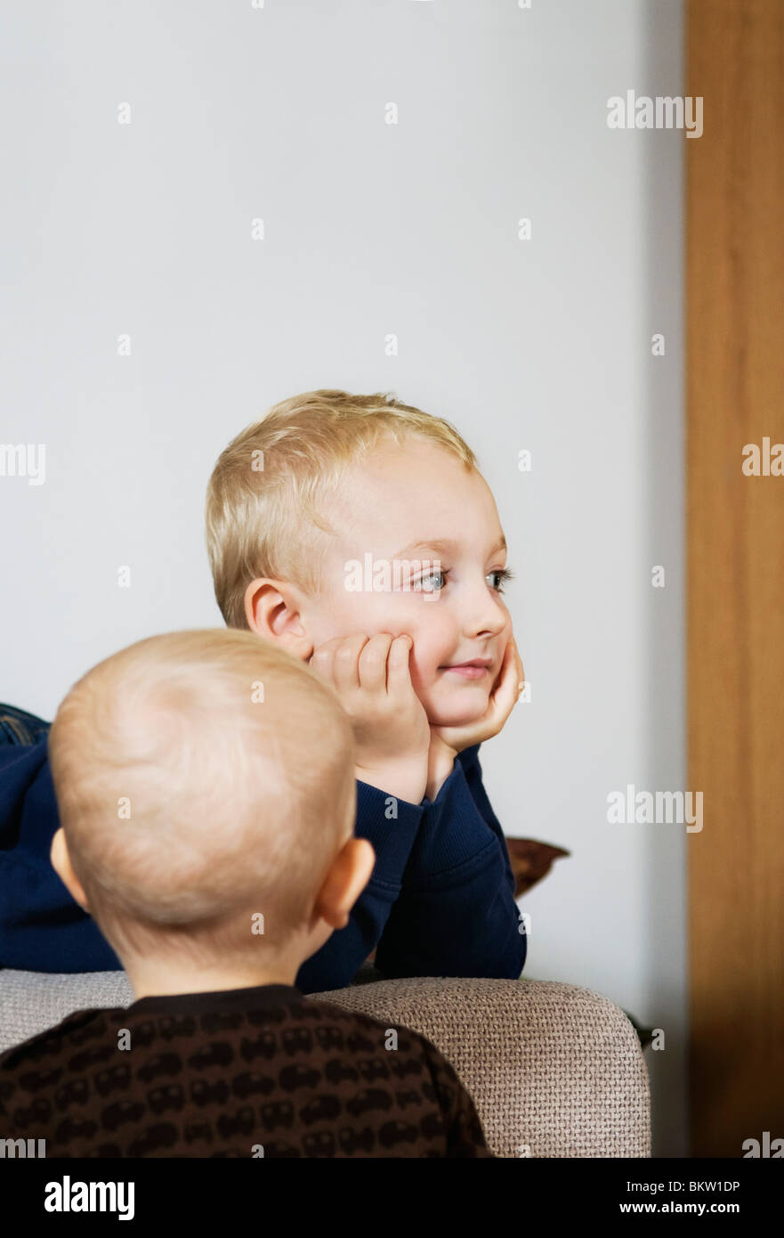 Two small boys Stock Photo - Alamy