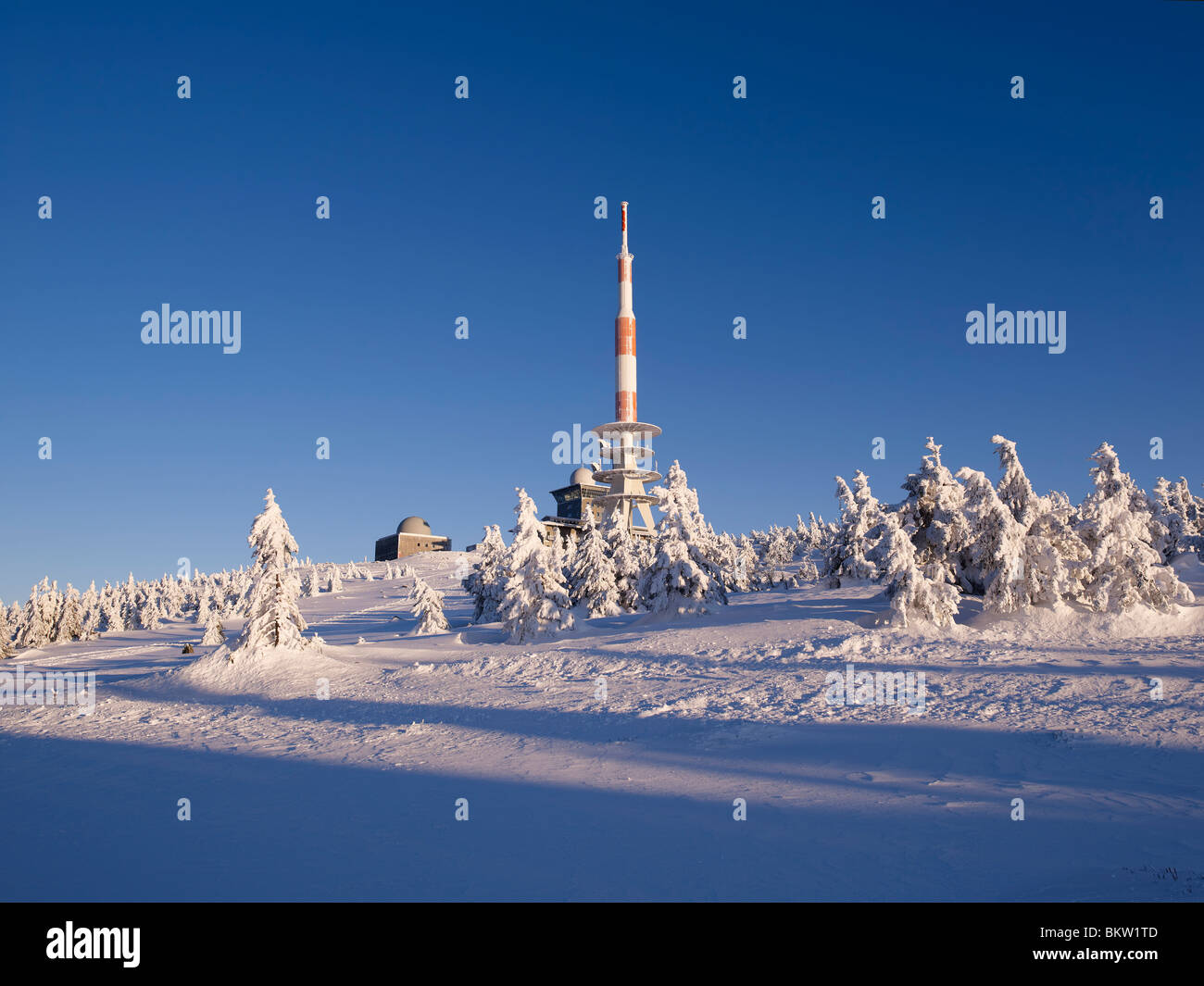 winter landscape with the highest mountain in the northern part of ...
