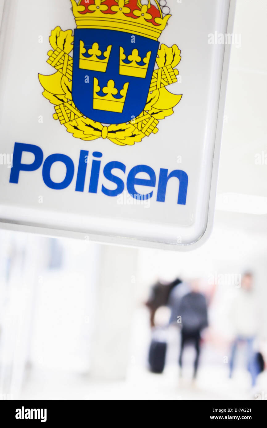 Swedish police sign hi-res stock photography and images - Alamy