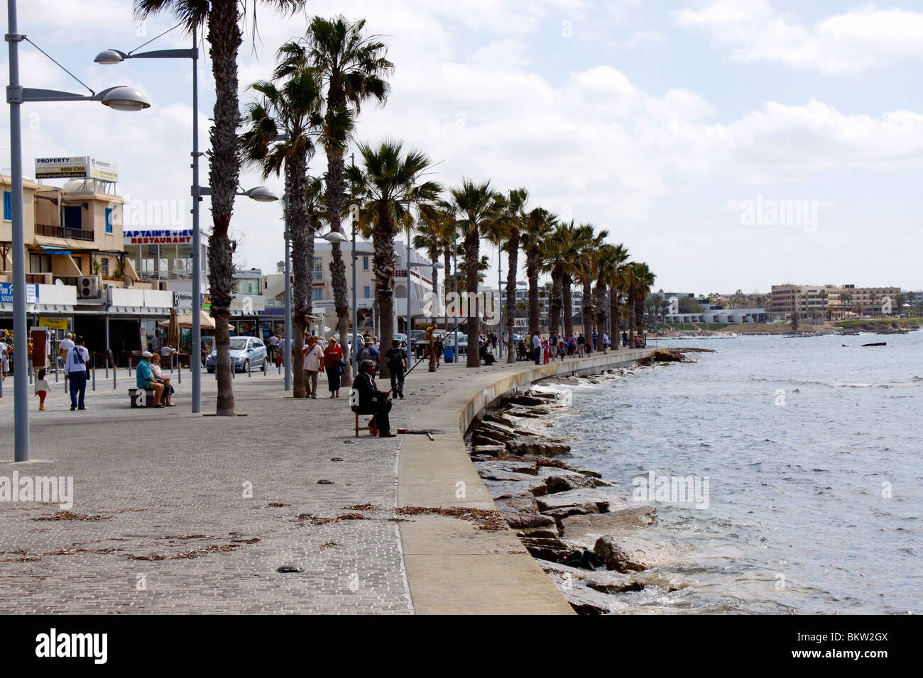 Paphos sea front promenade 2010 hi-res stock photography and images - Alamy