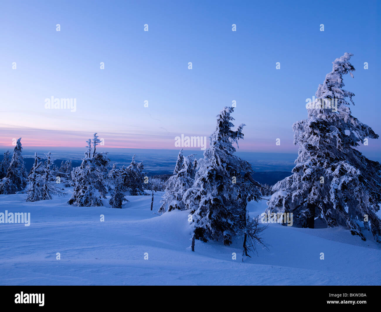 winter landscape with the highest mountain in the northern part of ...