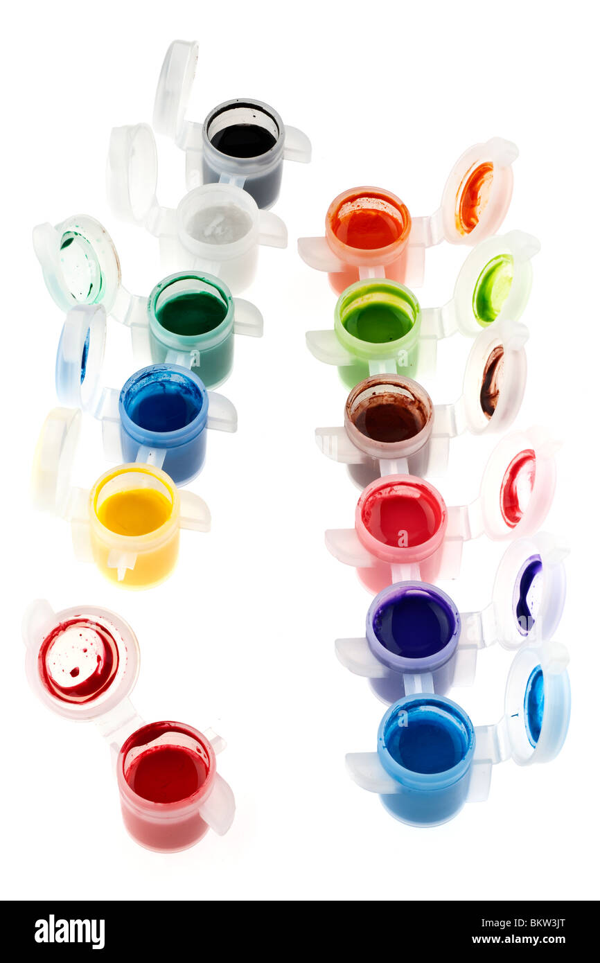 Red Blue Yellow Green Paint Pots High Resolution Stock Photography and ...