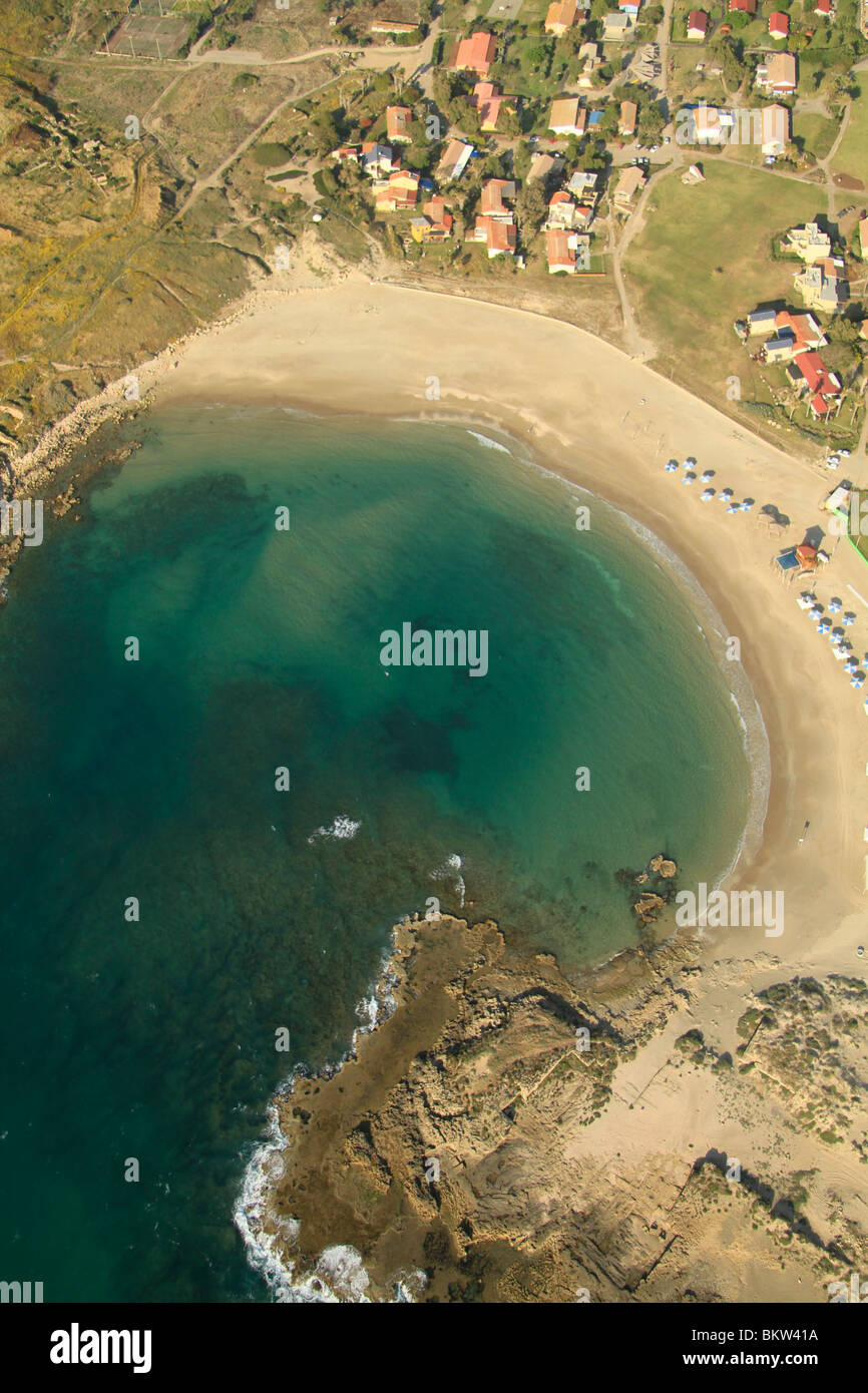 Israel, Carmel, Kibbutz Nahsholim by the sea, an aerial view Stock ...