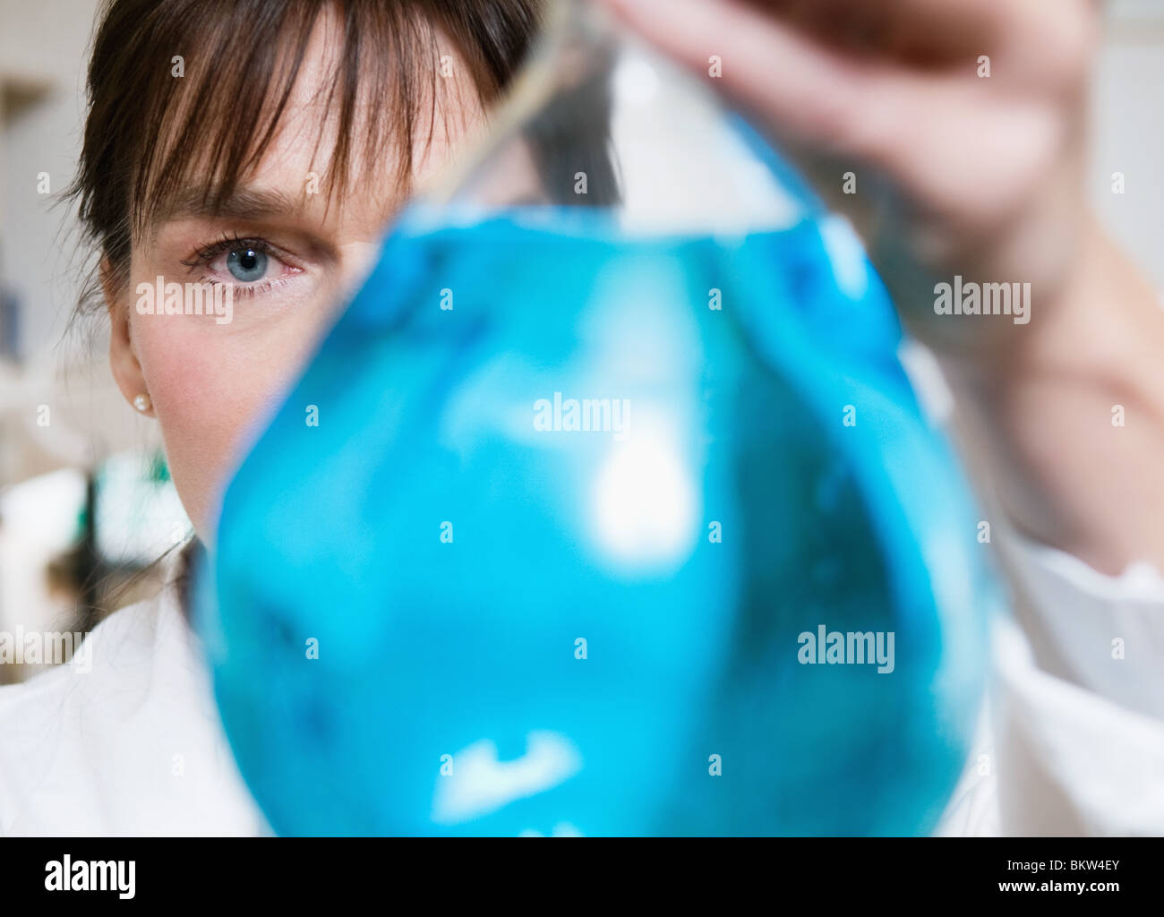 Woman with test Stock Photo - Alamy