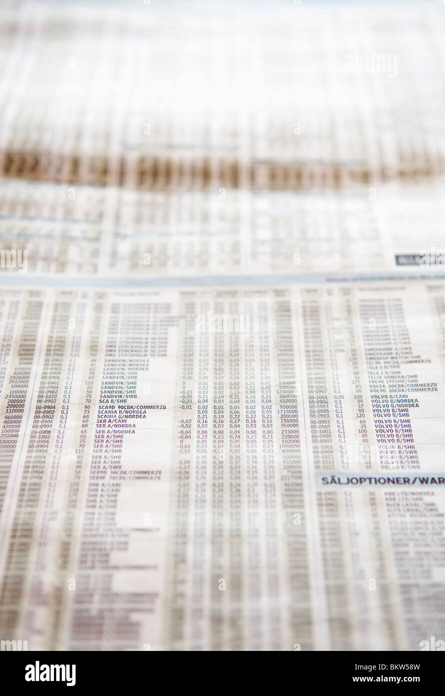 Close-up in newspaper Stock Photo - Alamy