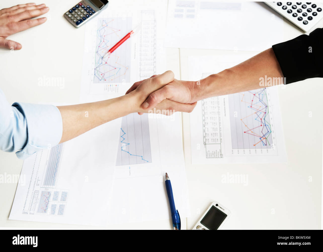 Handshake from above Stock Photo - Alamy