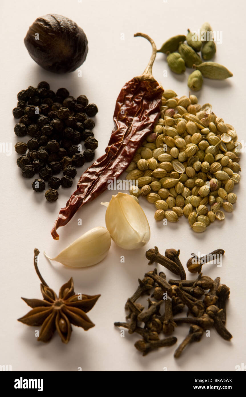 Variety of spices Stock Photo - Alamy