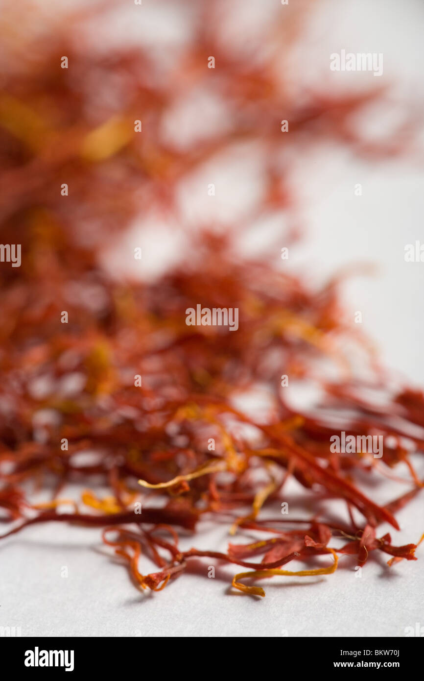 Close up of a pile of saffron Stock Photo - Alamy