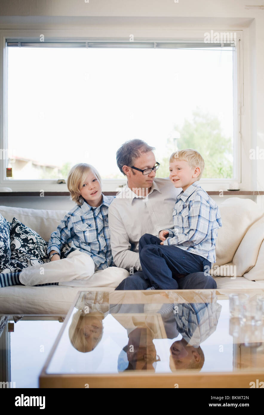 Dad And His Three Sons High Resolution Stock Photography and Images - Alamy