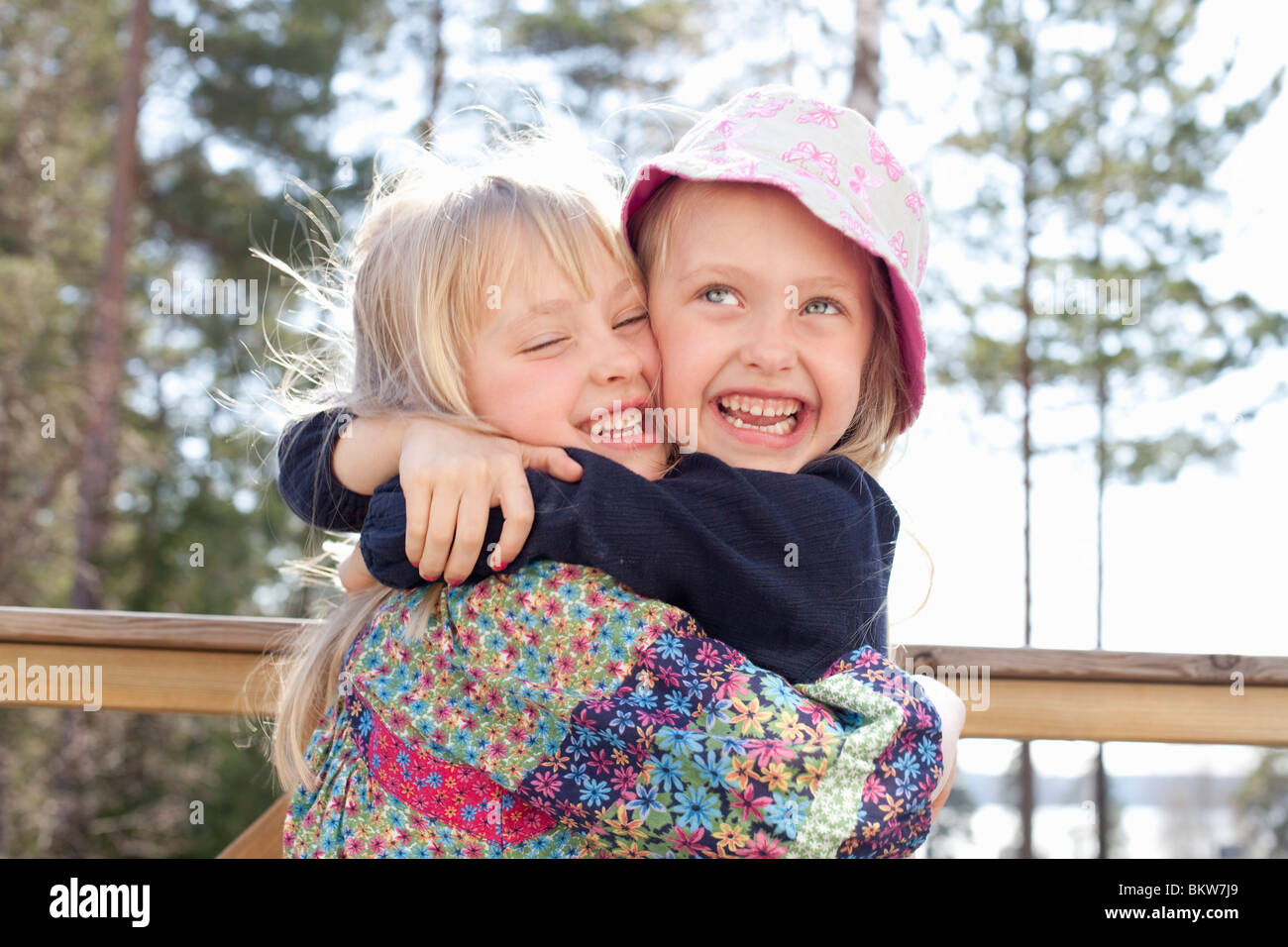 Blonde Sisters Hugging High Resolution Stock Photography and Images - Alamy