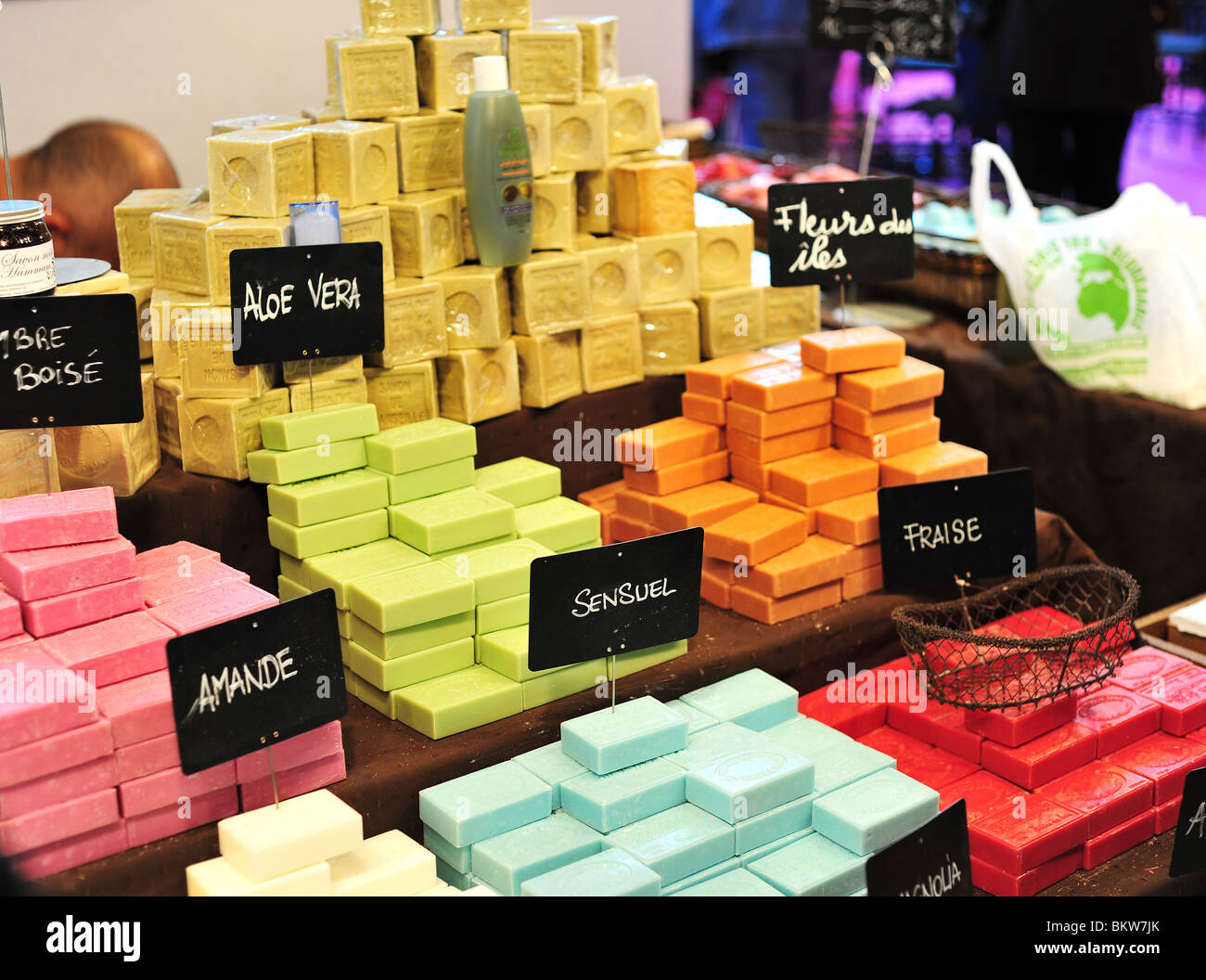 handmade natural soap, Paris fair 2010 Stock Photo - Alamy