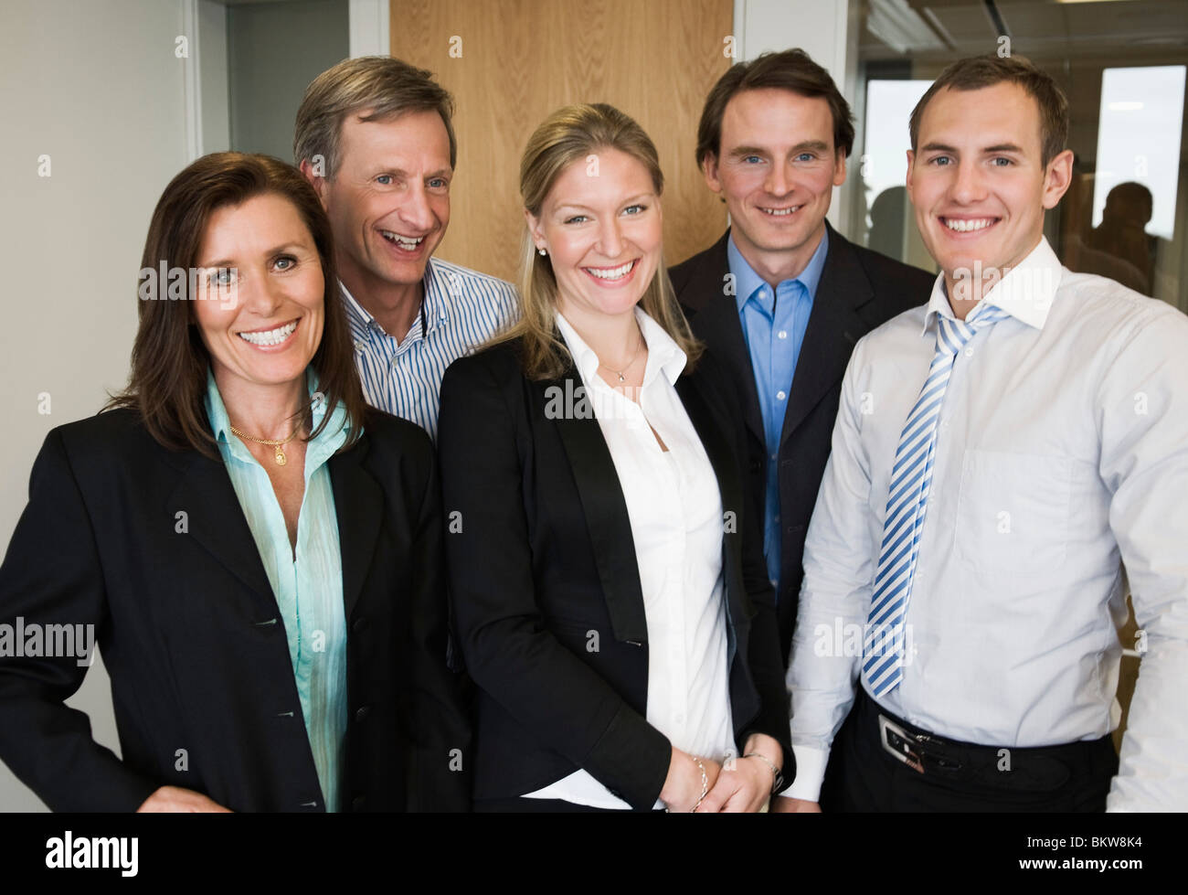 A group of Five People in an office Stock Photo - Alamy