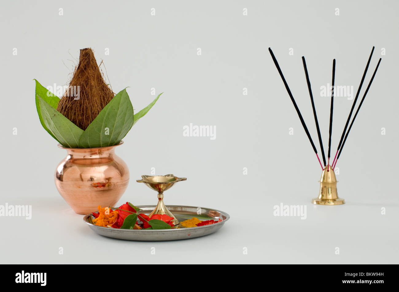 Traditional indian offerings Stock Photo - Alamy