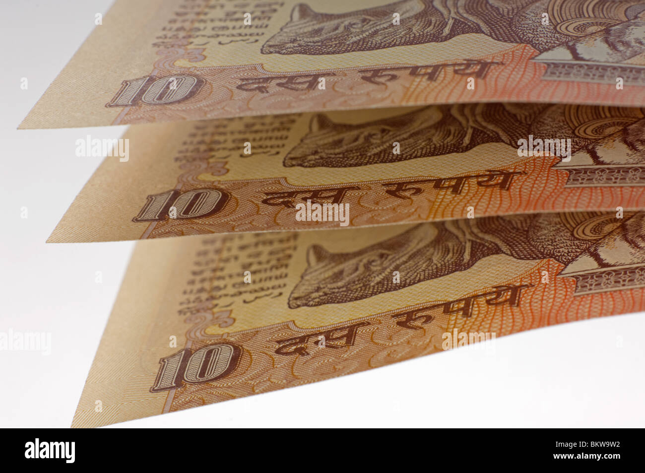Close-up of ten indian rupee banknotes Stock Photo - Alamy
