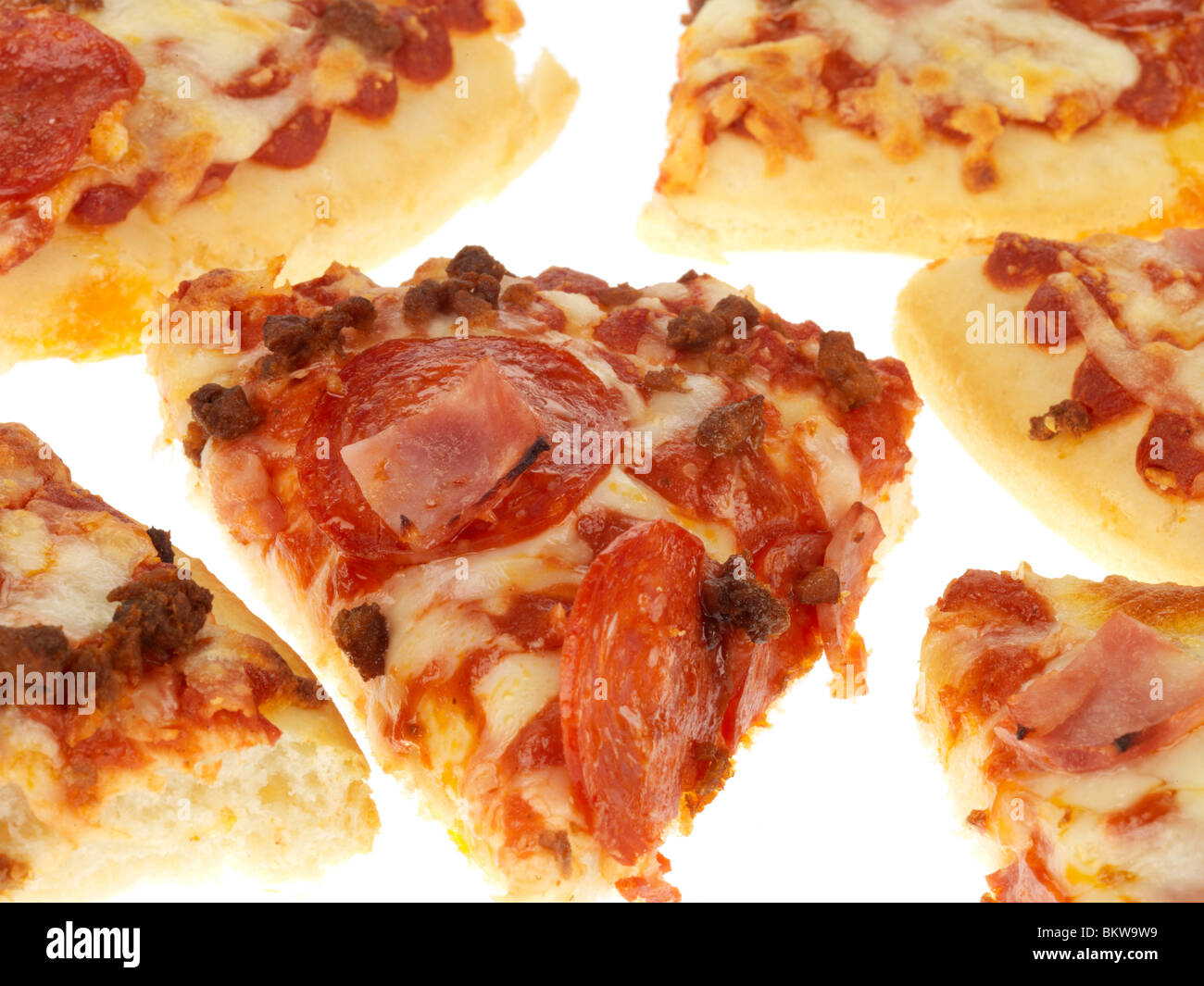 Deep Pan Meat Feast Pizza Stock Photo - Alamy