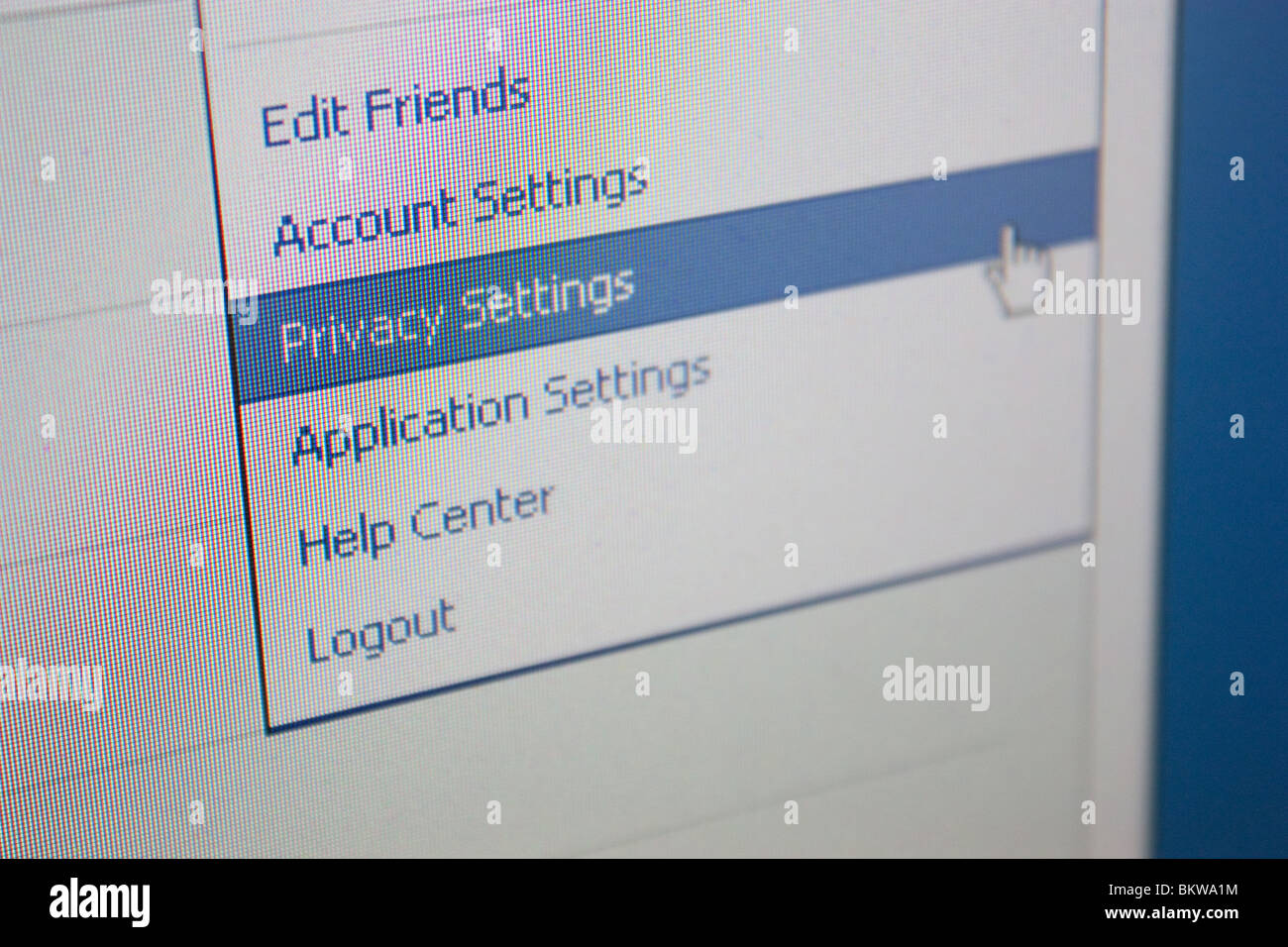 facebook privacy setting computer screen profile social networking ...