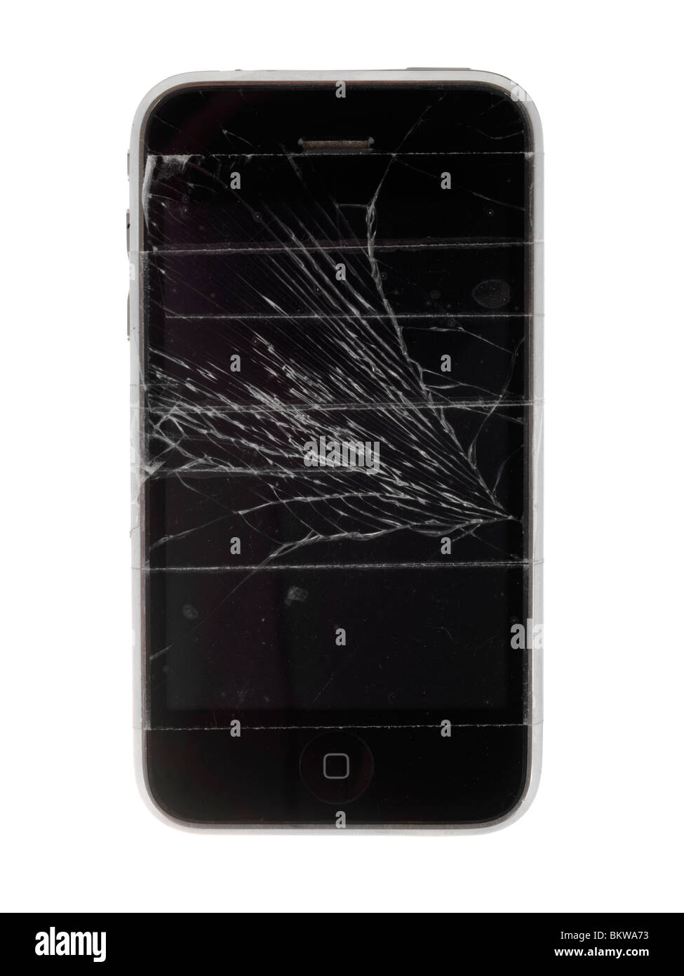 Smashed iphone screen Cut Out Stock Images & Pictures - Alamy
