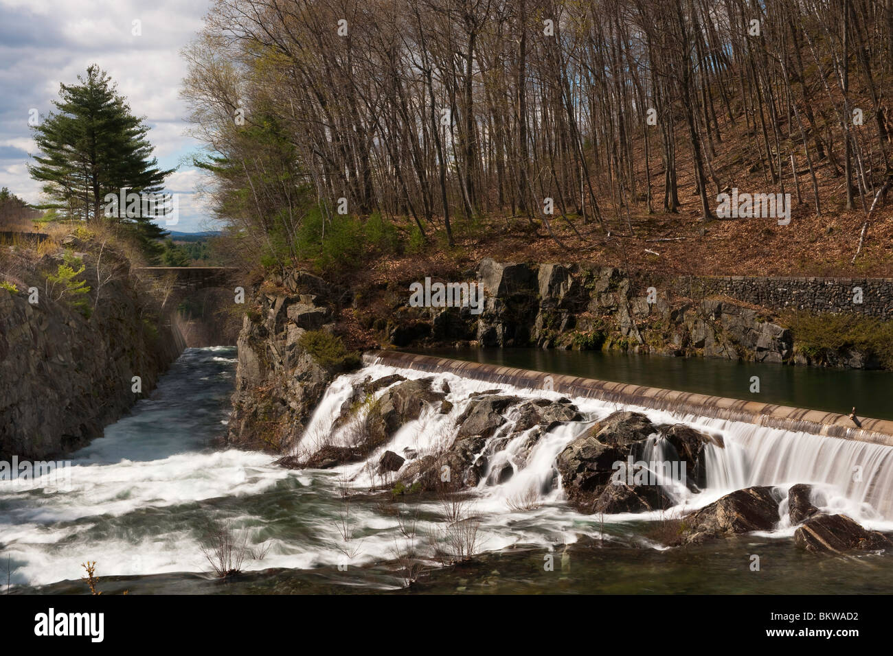 The spillway at the Quabbin Reservoir, source of drinking water for the ...
