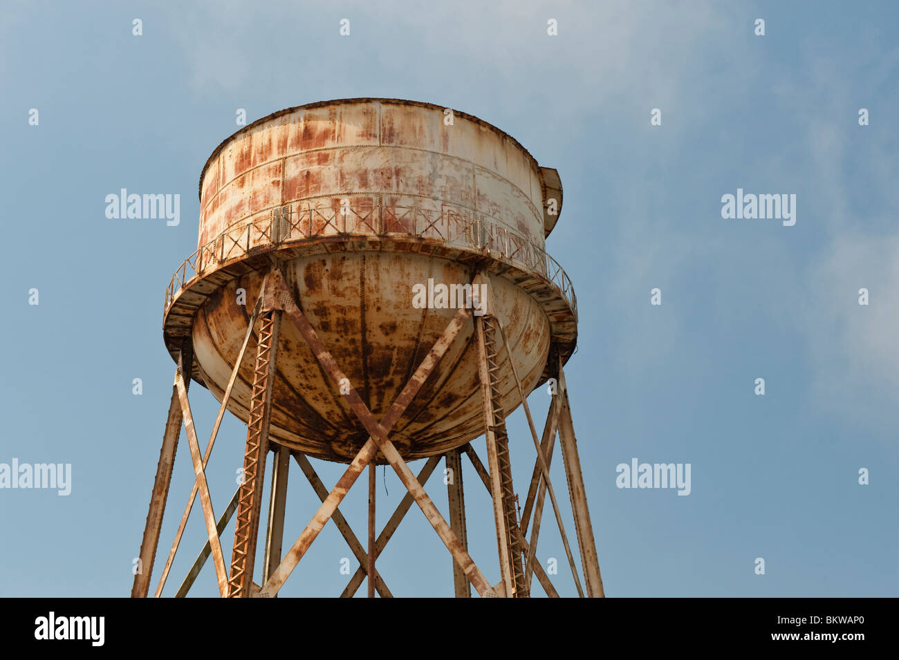 The Water Tower on Alcatraz Island or "The Rock", San Francisco Bay ...