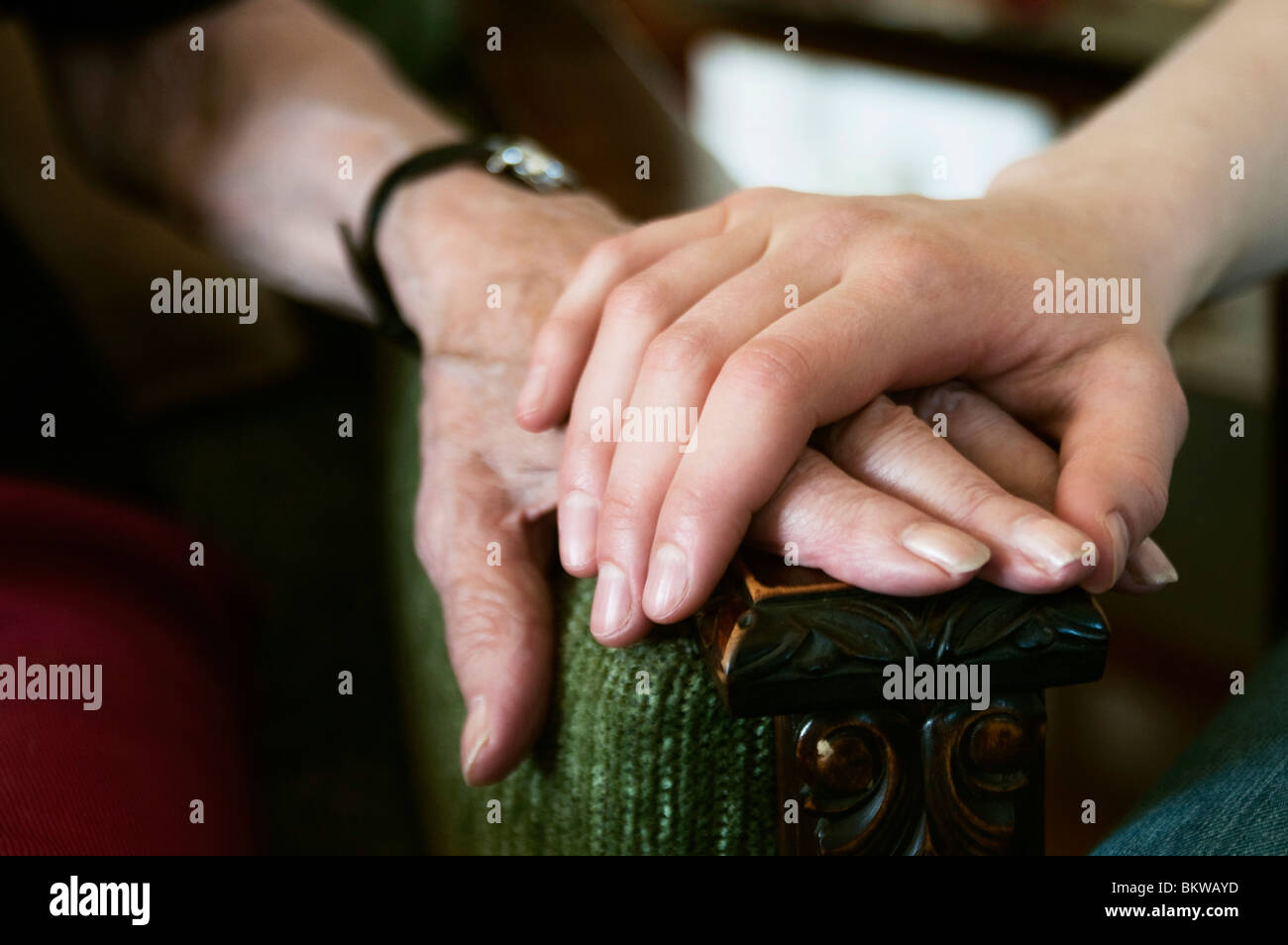 Closeup on two hands Stock Photo - Alamy