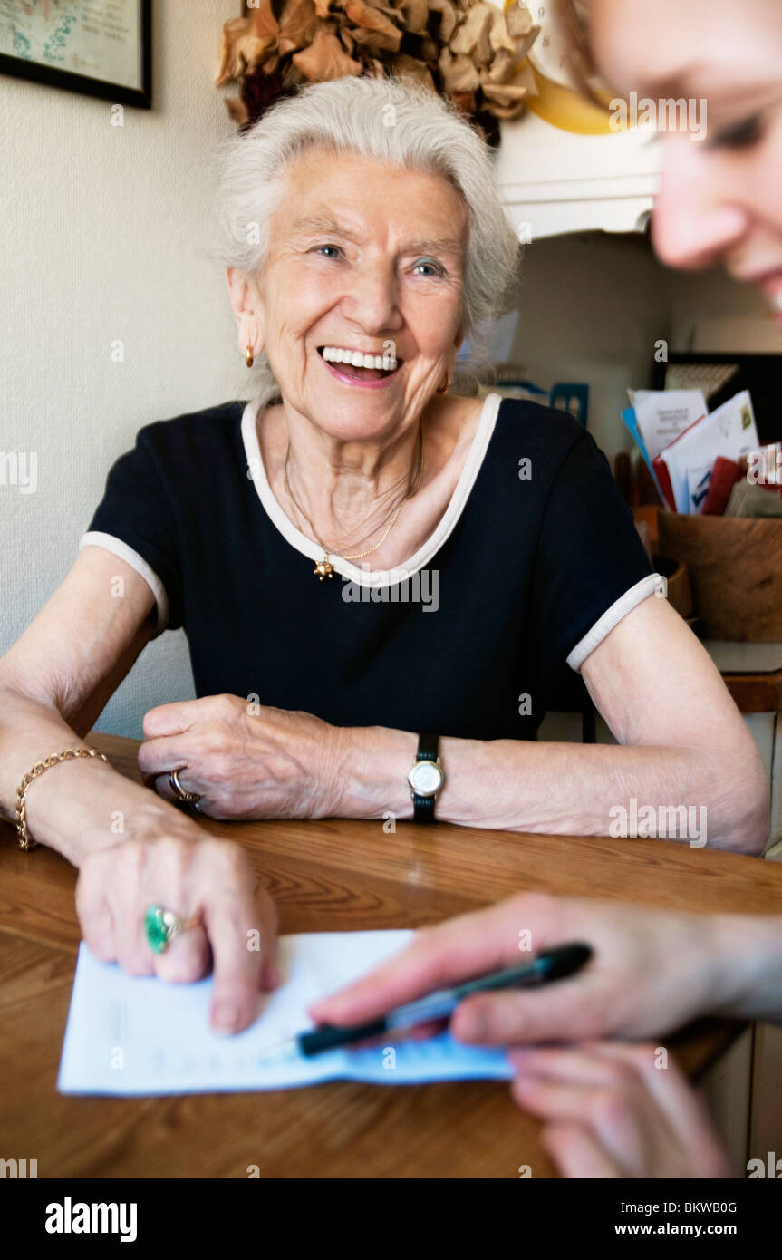 Funny Woman Pen Paper High Resolution Stock Photography and Images - Alamy