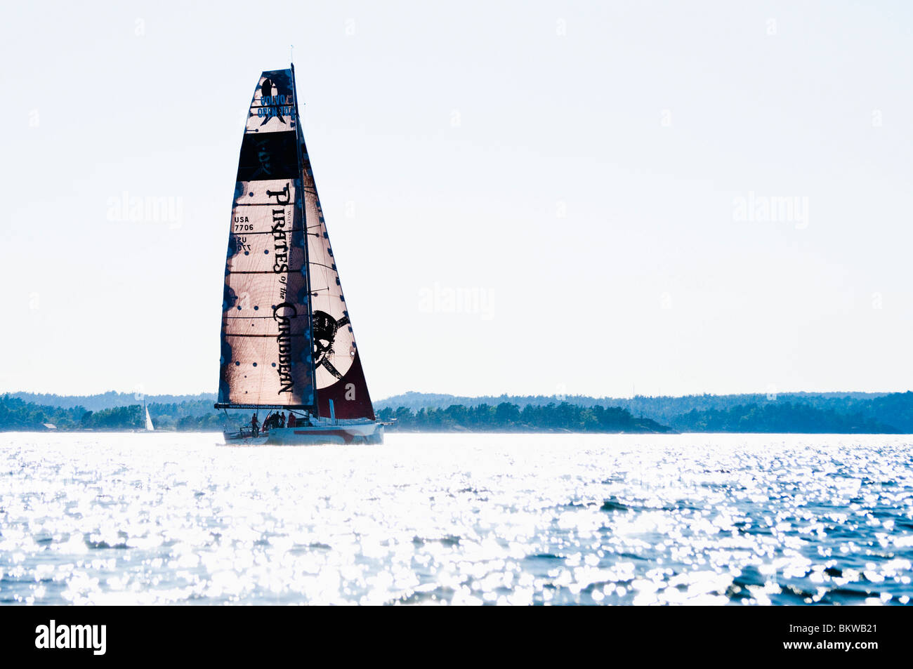 Sailboat at sea Stock Photo - Alamy