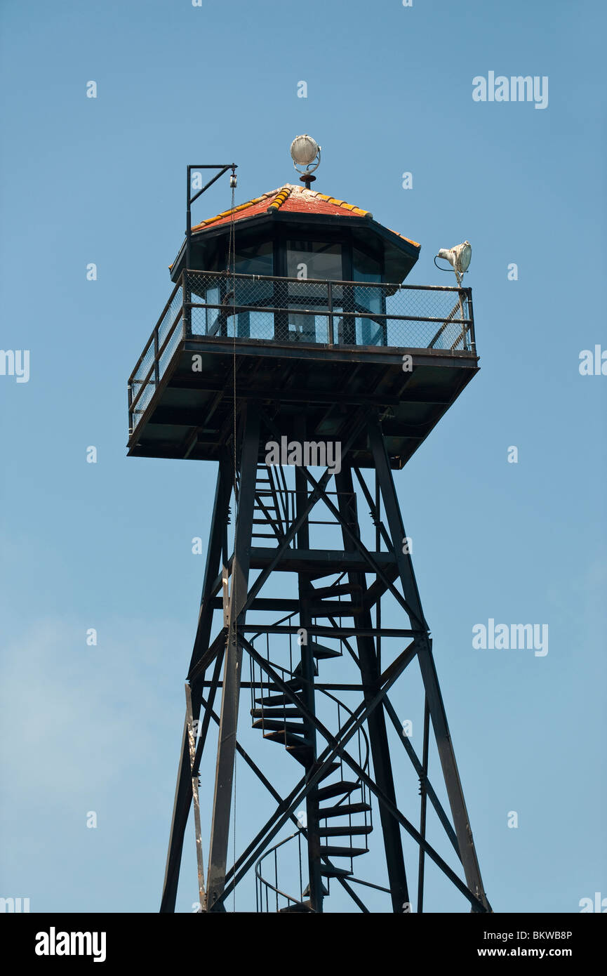 Guard Tower That Overlooks Alcatraz Island Prison or "The Rock" and San ...