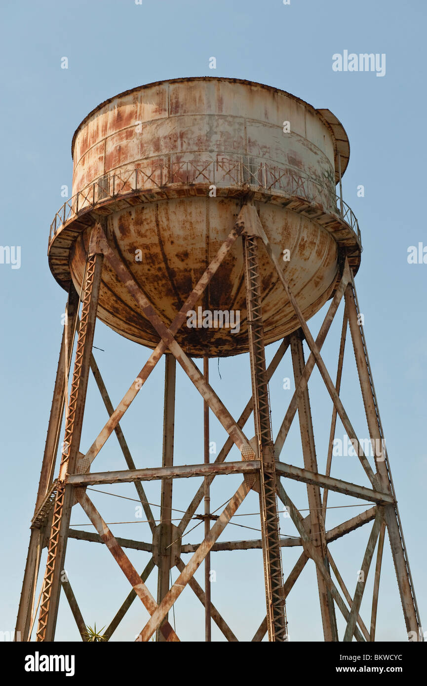 The Water Tower on Alcatraz Island or "The Rock", San Francisco Bay ...