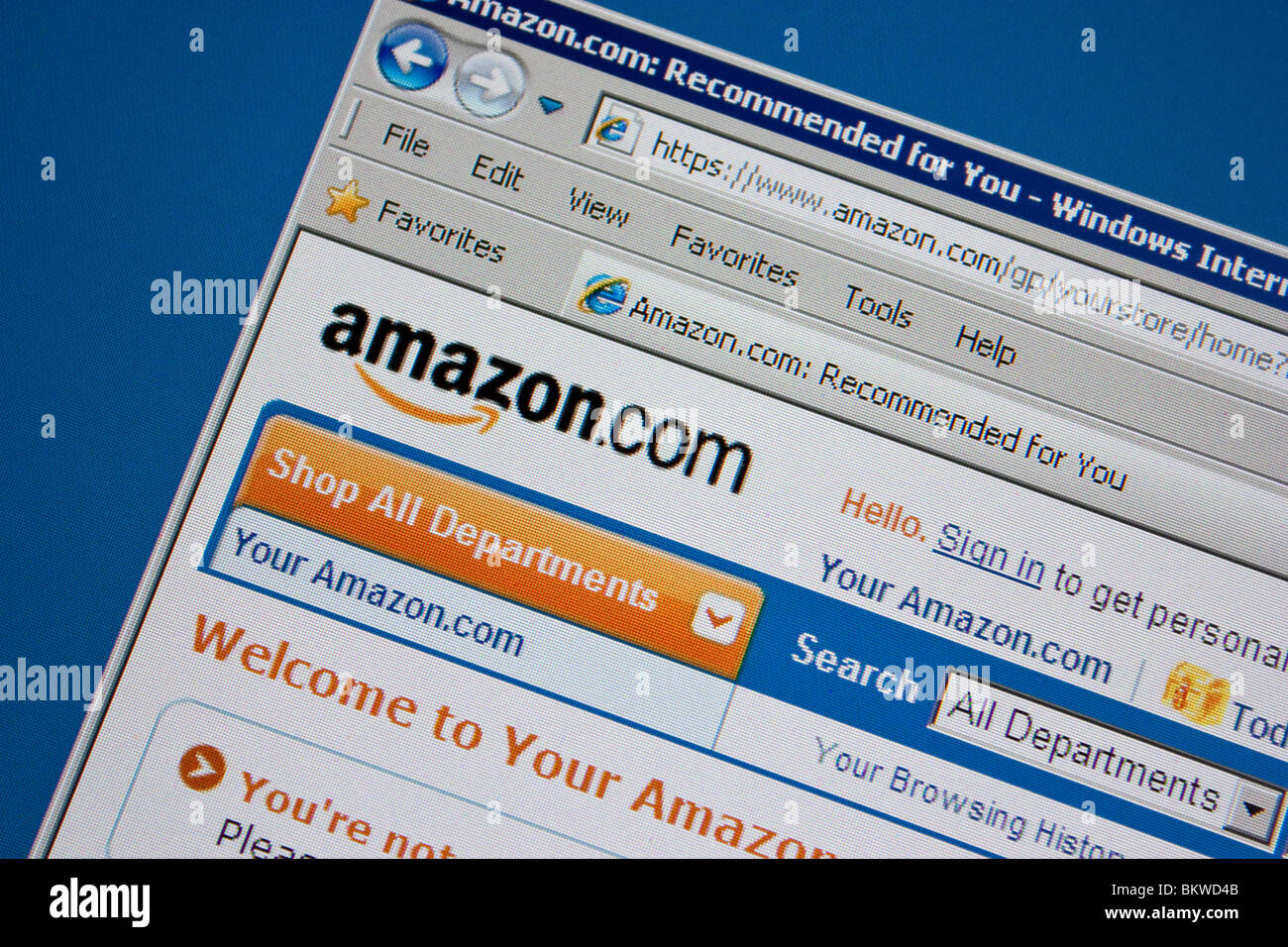 amazon amazon.com computer screen website shopping retail Stock Photo ...