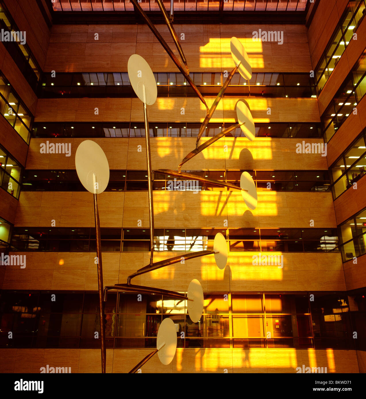 Alexander Calder's mobile "White Cascade" in the Eastburn Court of the ...