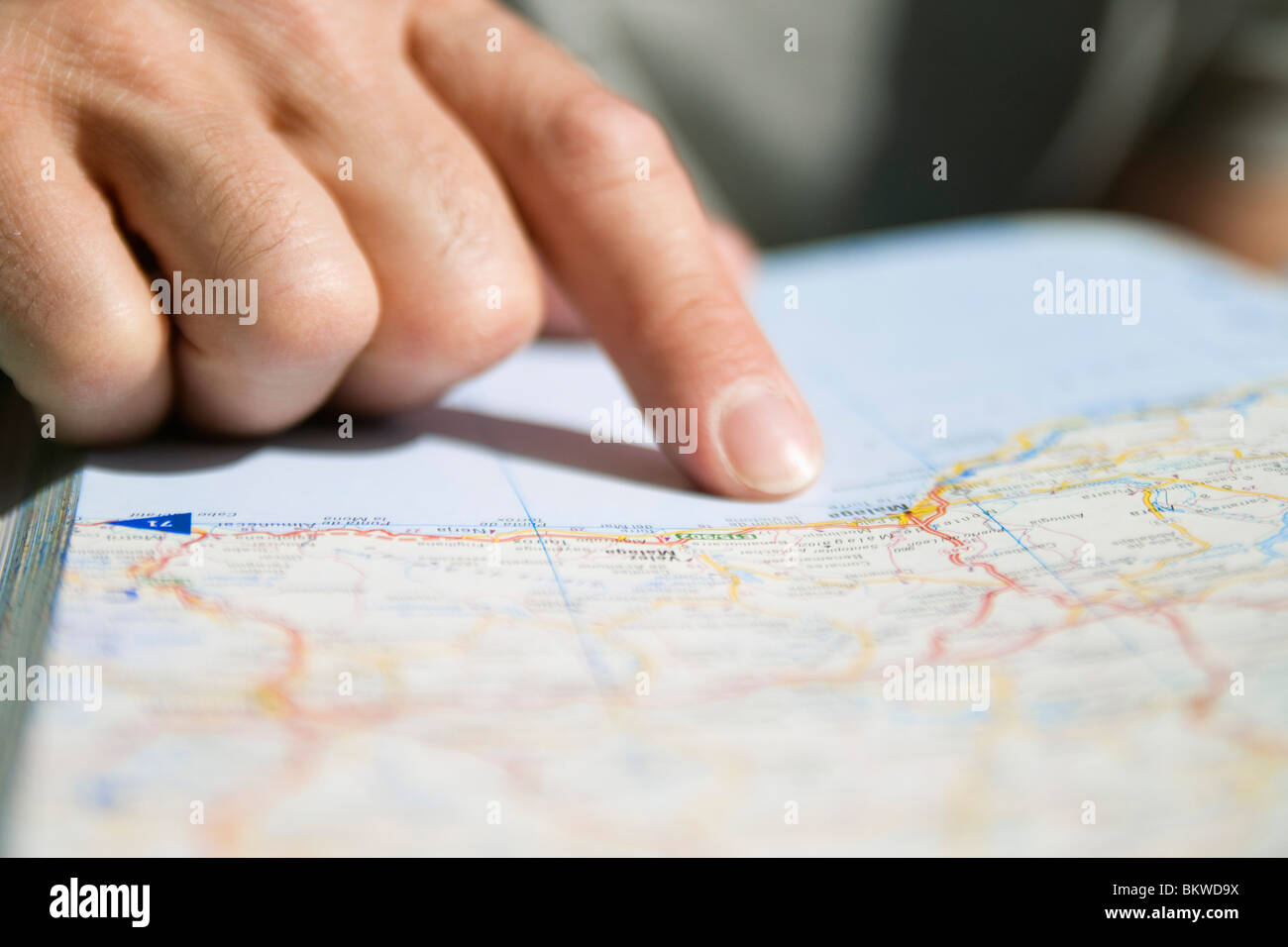 Point at map Stock Photo - Alamy