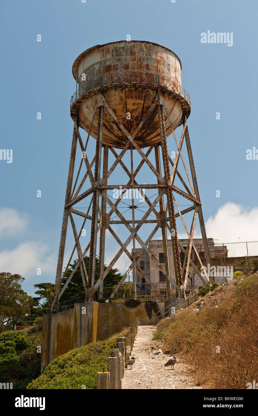 The Water Tower on Alcatraz Island or "The Rock", San Francisco Bay ...