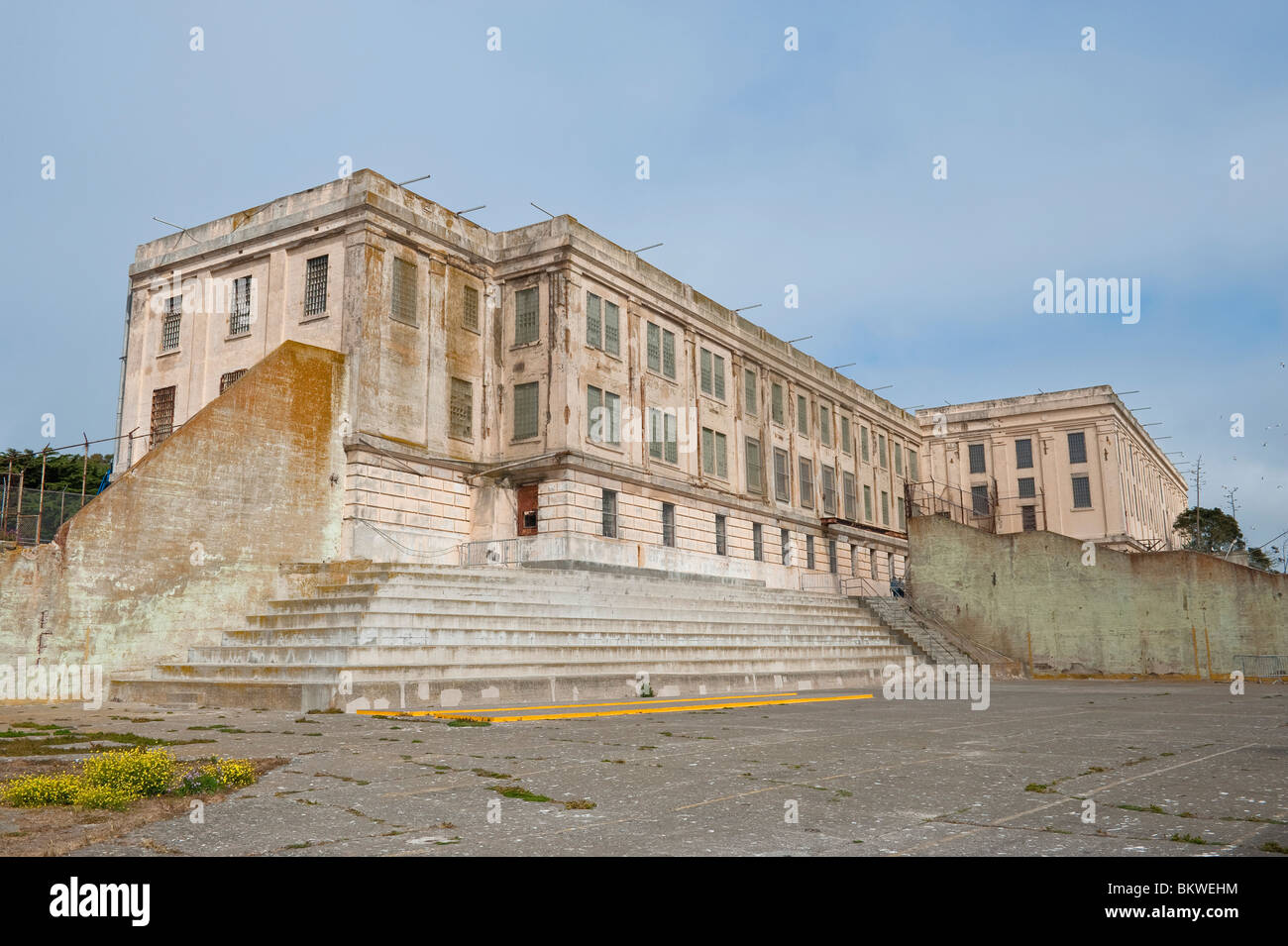 The Cellhouse Block from the Recreation Yard Alcatraz Island Prison or ...