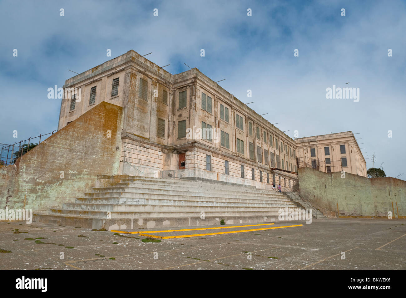 The Cellhouse Block from the Recreation Yard Alcatraz Island Prison or ...